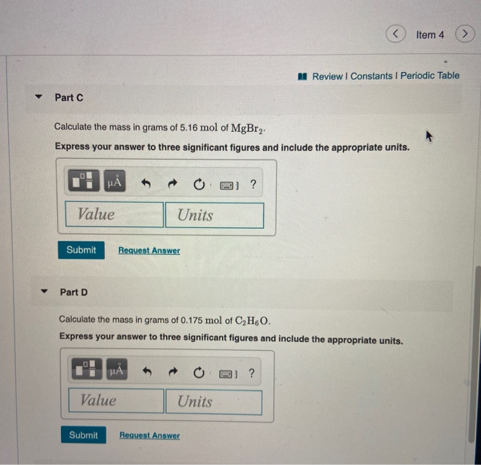 Solved ② Item 4 Review Constants 1 Periodic Table Part C | Chegg.com