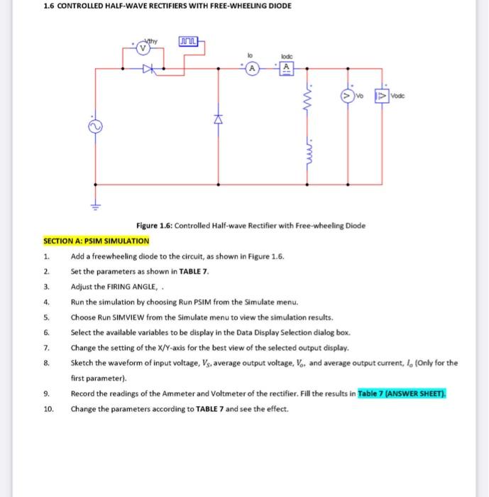 Solved TITLE: HALF WAVE RECTIFIERS OBJECTIVE • To understand | Chegg.com