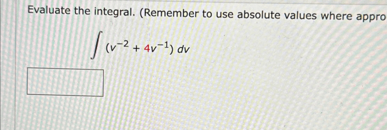 Solved Evaluate the integral. (Remember to use absolute | Chegg.com