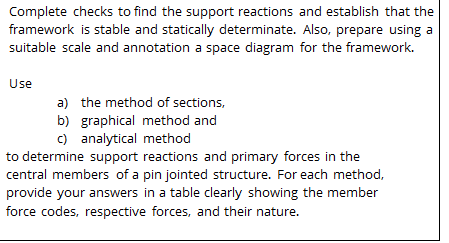 Solved Complete checks to find the support reactions and | Chegg.com
