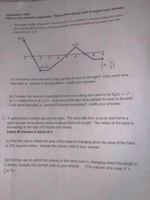Solved AB Module 4 DBA: This is a non-calculator assignment. | Chegg.com