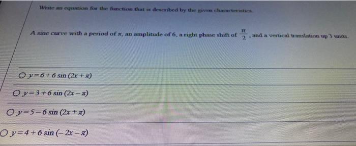 Solved Write atn equation for the function that at descabod | Chegg.com