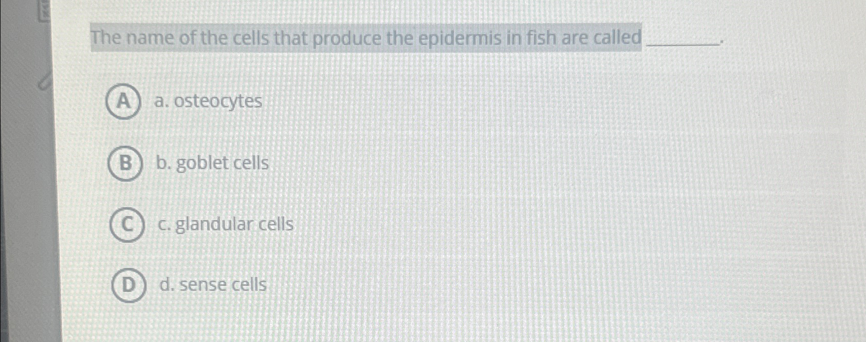 Solved The name of the cells that produce the epidermis in | Chegg.com