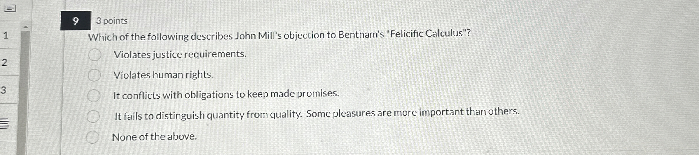 Solved 9 3 ﻿points1Which of the following describes John | Chegg.com