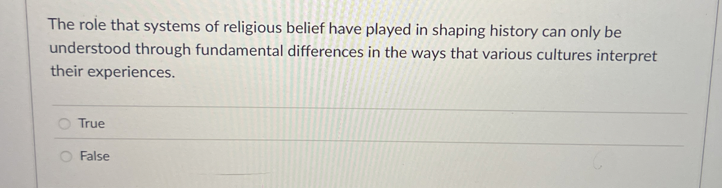 Solved The role that systems of religious belief have played | Chegg.com