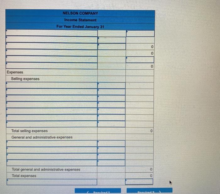 Solved NELSON COMPANY Income Statement For Year Ended | Chegg.com