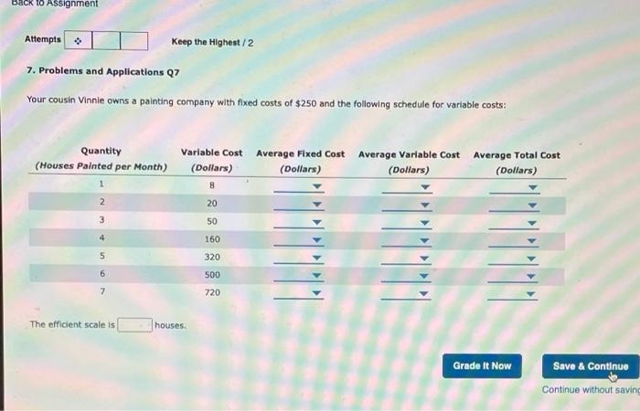 Solved Back to Assignment Attempts ܀ Keep the Highest / 2 7. | Chegg.com