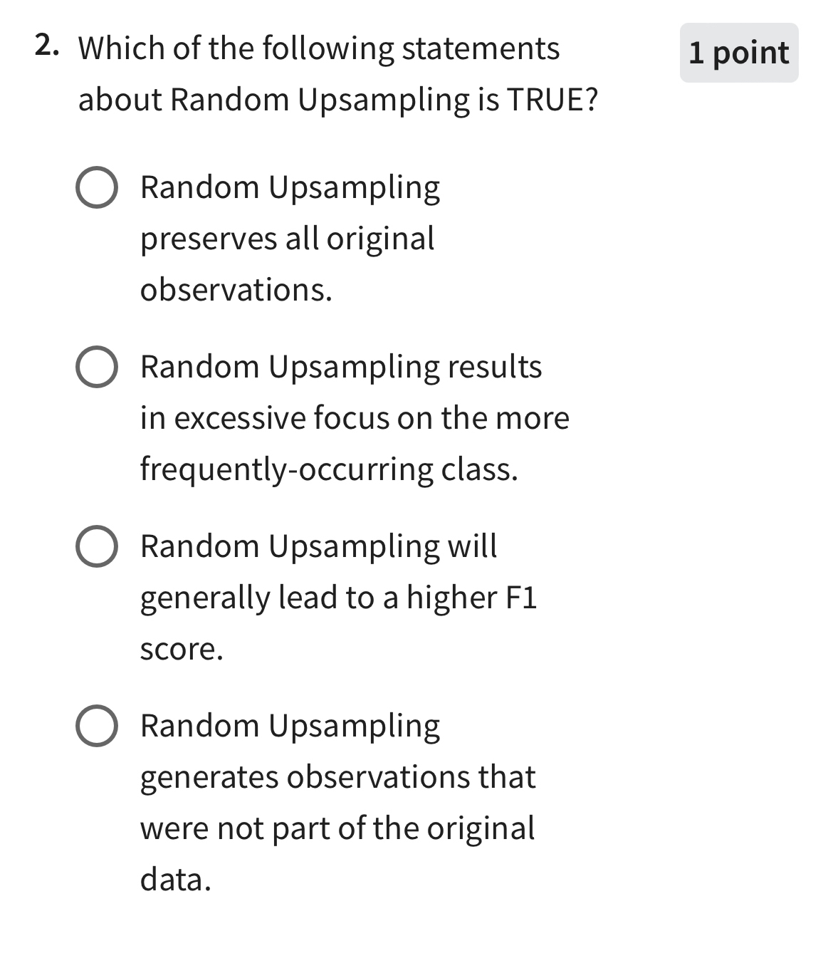 Solved Which of the following statements about Random | Chegg.com