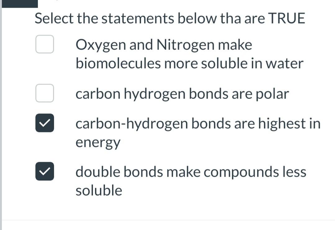 Solved Select the statements below tha are TRUE Oxygen and | Chegg.com