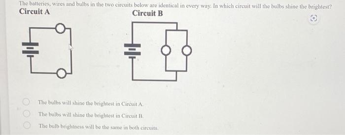 Solved A 2-cell. 2-bulb circuit is shown in the diagram. One | Chegg.com