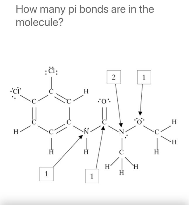 Solved How many pi bonds are in the molecule? | Chegg.com