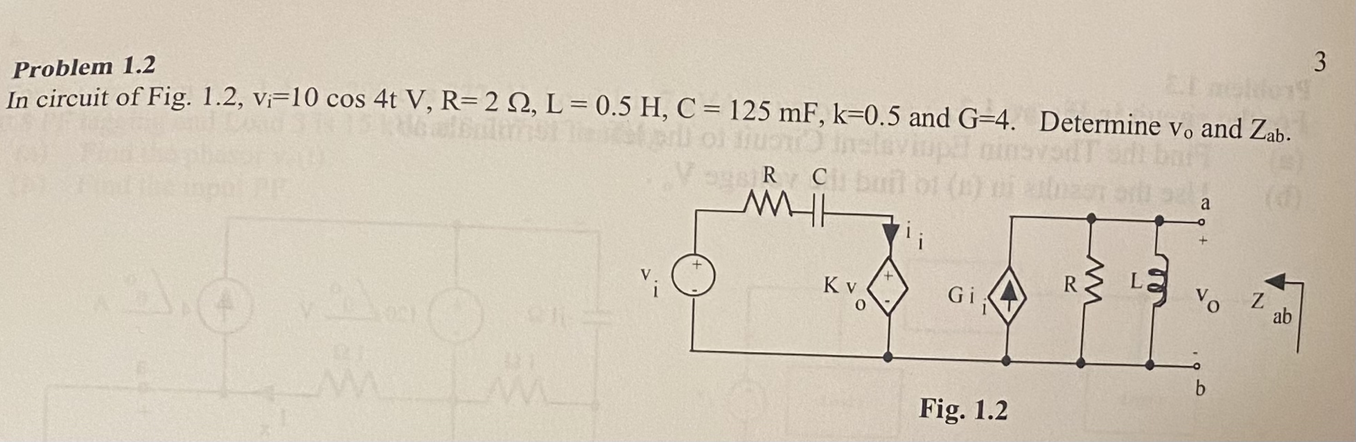 Solved Problem 1.2In circuit of Fig. | Chegg.com