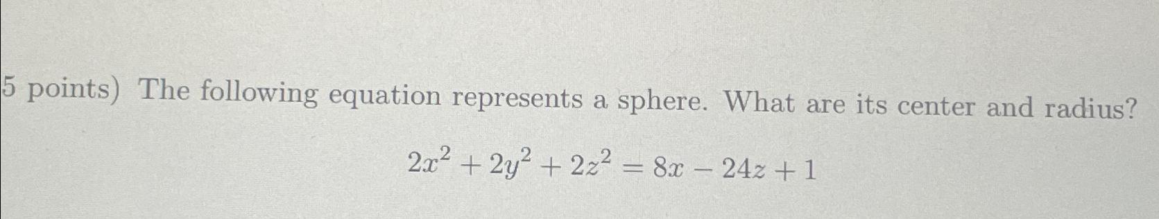 Solved 5 ﻿points) ﻿The following equation represents a | Chegg.com