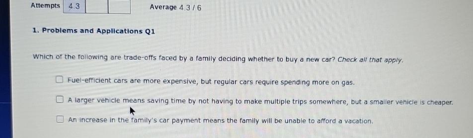 Solved Attempts 4.3Average 4.36Problems and Applications | Chegg.com