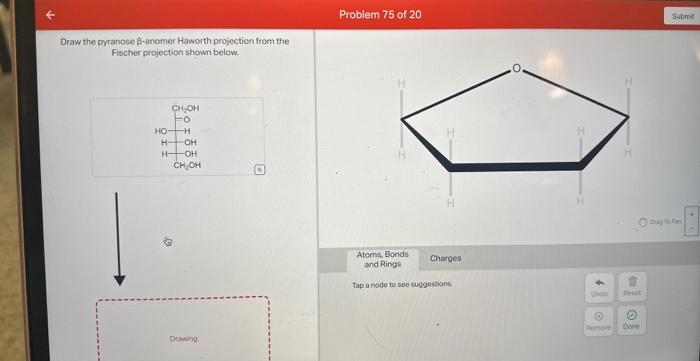 Solved Draw the pyranose B-anomer Haworth projection from | Chegg.com