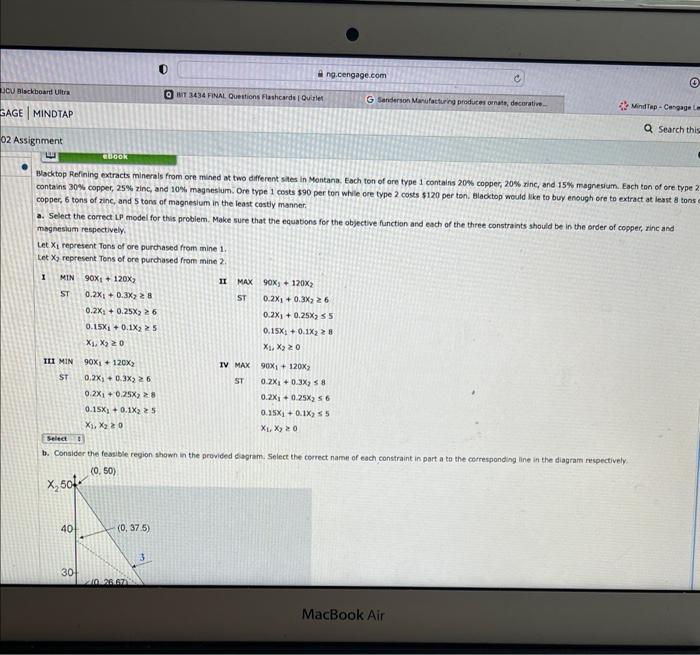 Solved Wacktop Fiefining extracts minerals from ore mined at | Chegg.com
