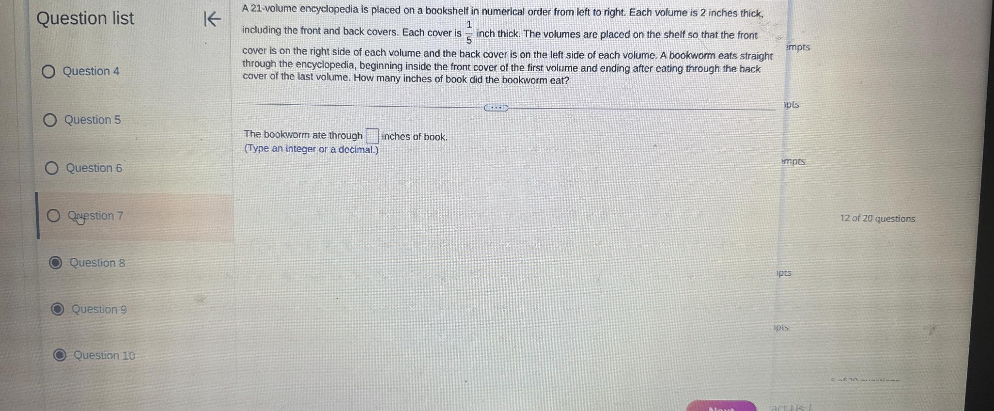 Solved Question listQuestion 4Question 5Question 6Qnestion | Chegg.com