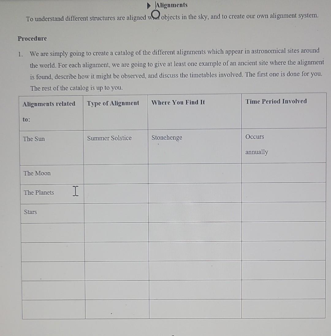 To understand different structures are aligned w? | Chegg.com