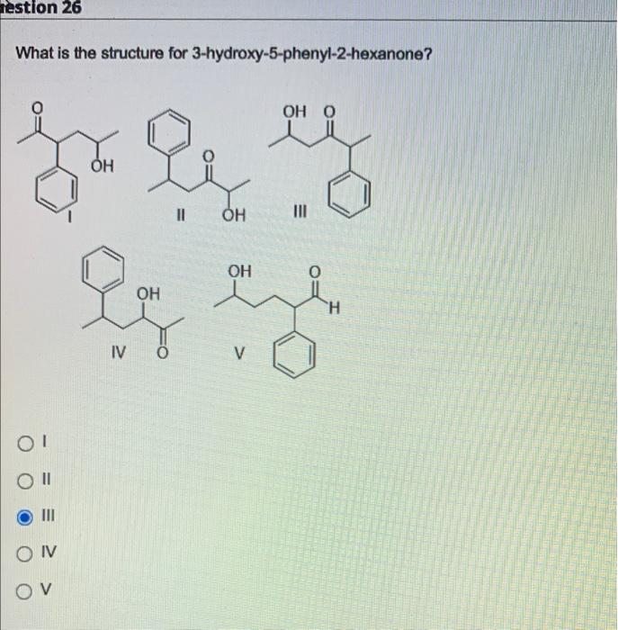 Solved Testion 26 What is the structure for | Chegg.com