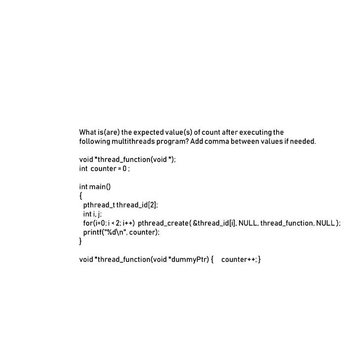 Solved What is(are) ﻿the expected value(s) ﻿of count after | Chegg.com