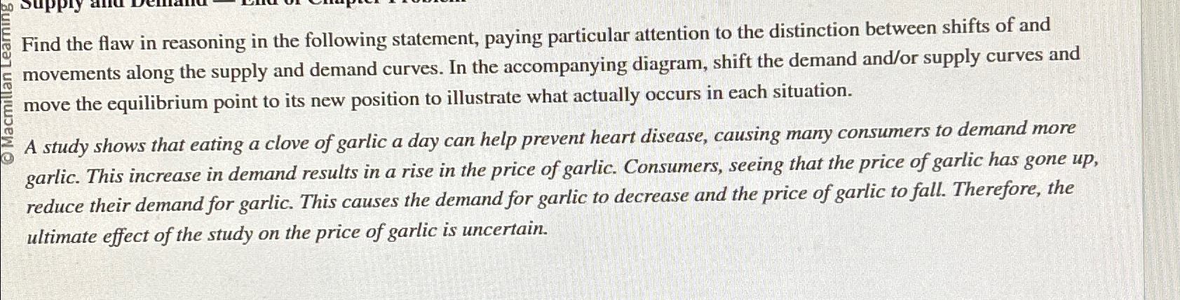 Solved Find the flaw in reasoning in the following | Chegg.com