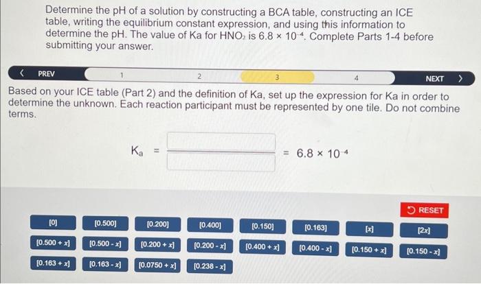 Solved Determine the pH of a solution by constructing a BCA | Chegg.com