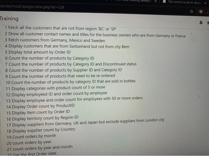 # Graph Tables E dbo.Categories + | Chegg.com