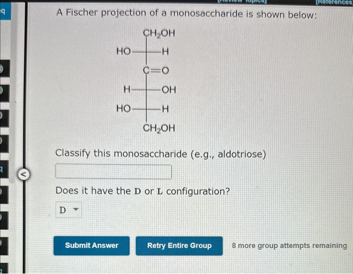 Solved 2 part wuestion:1). a fischer projection of a | Chegg.com