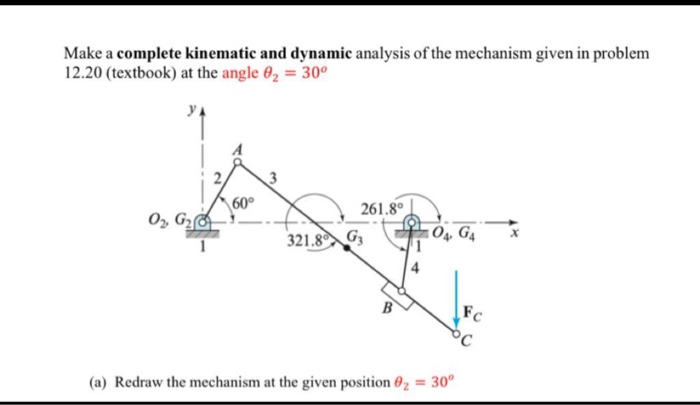 Solved Make a complete kinematic and dynamic analysis of the | Chegg.com