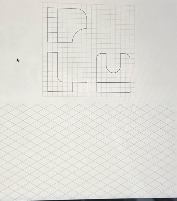 Solved Draw an isometric view of the given orthographic | Chegg.com