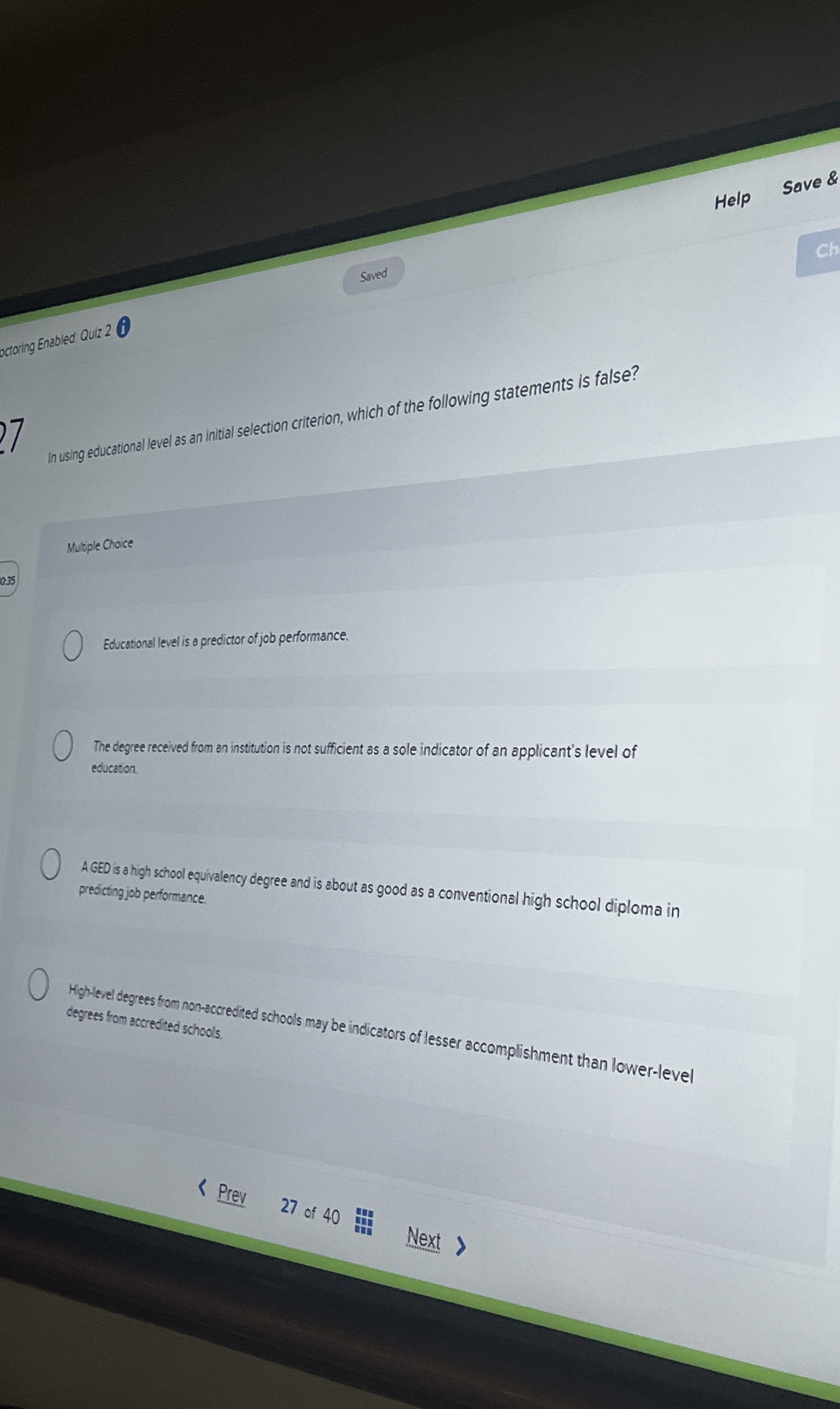 Solved HelpSove &Saved7In using educctional level as an | Chegg.com
