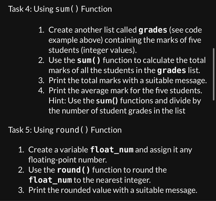 Solved Task 1 Using Len Function 1 Open A New Python