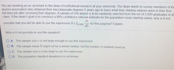 Solved You are working as an assistant to the dean of | Chegg.com