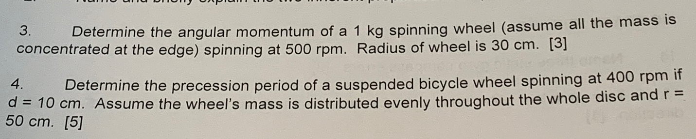 Solved Determine the angular momentum of a 1kg ﻿spinning | Chegg.com