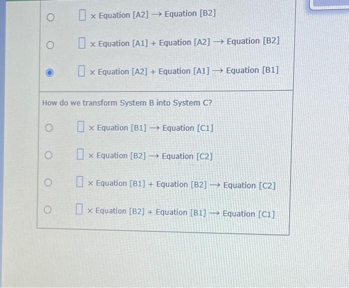 Solved Consider The Following Three Systems Of Linear