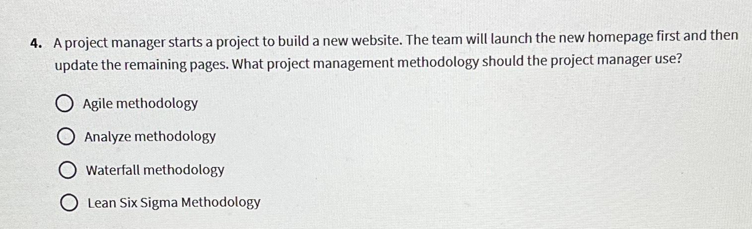 Solved A project manager starts a project to build a new | Chegg.com