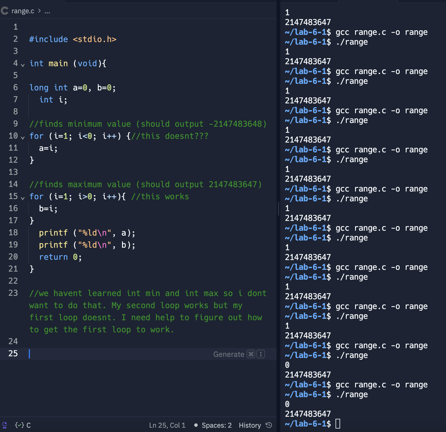 Solved I am writing a C program to find the minimum and | Chegg.com