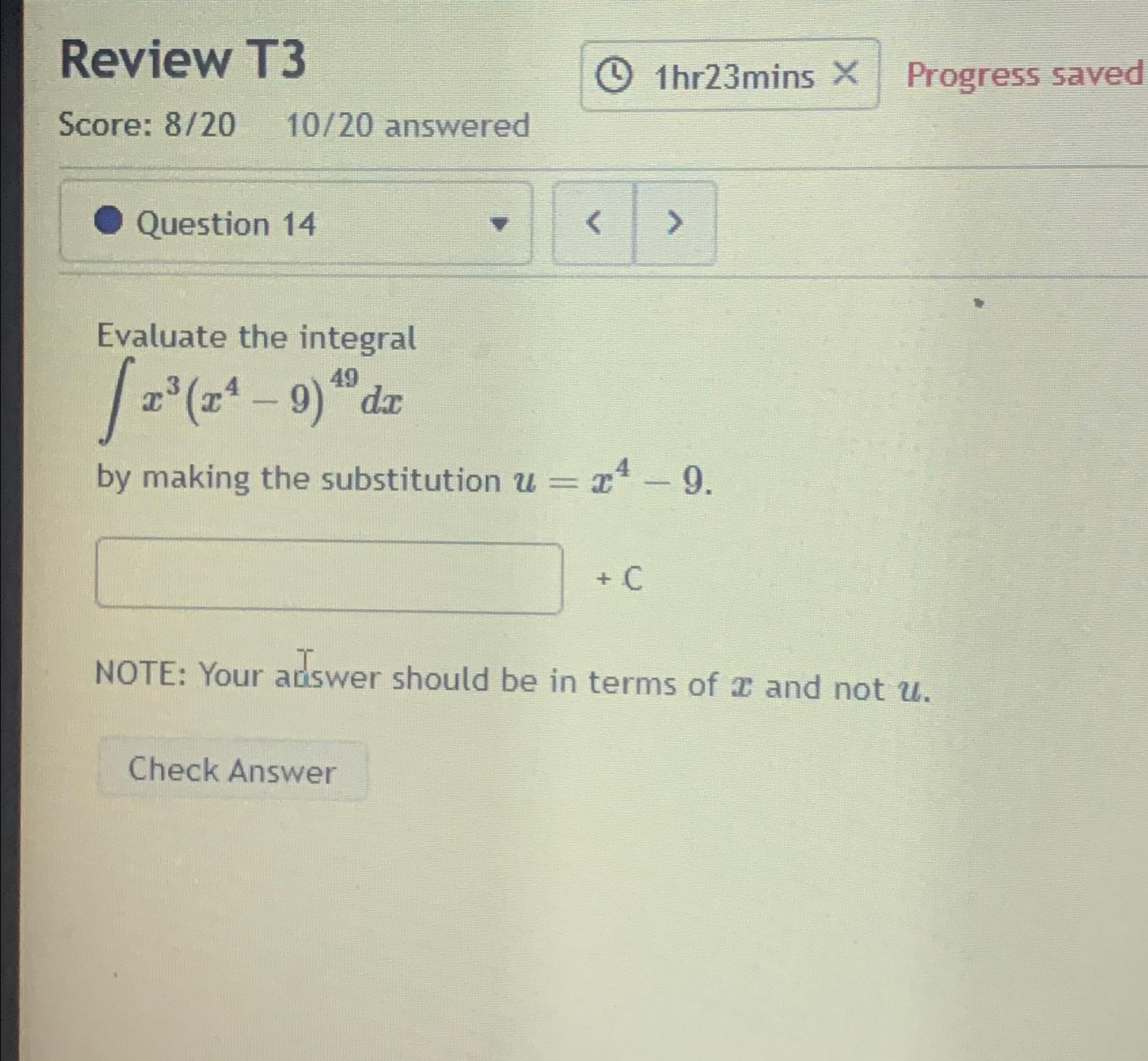 Solved Review T3Progress savedScore: 820,1020 | Chegg.com