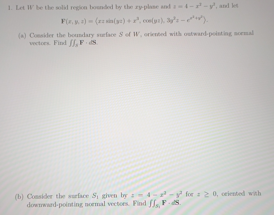 Solved Let W ﻿be the solid region bounded by the xy-plane | Chegg.com
