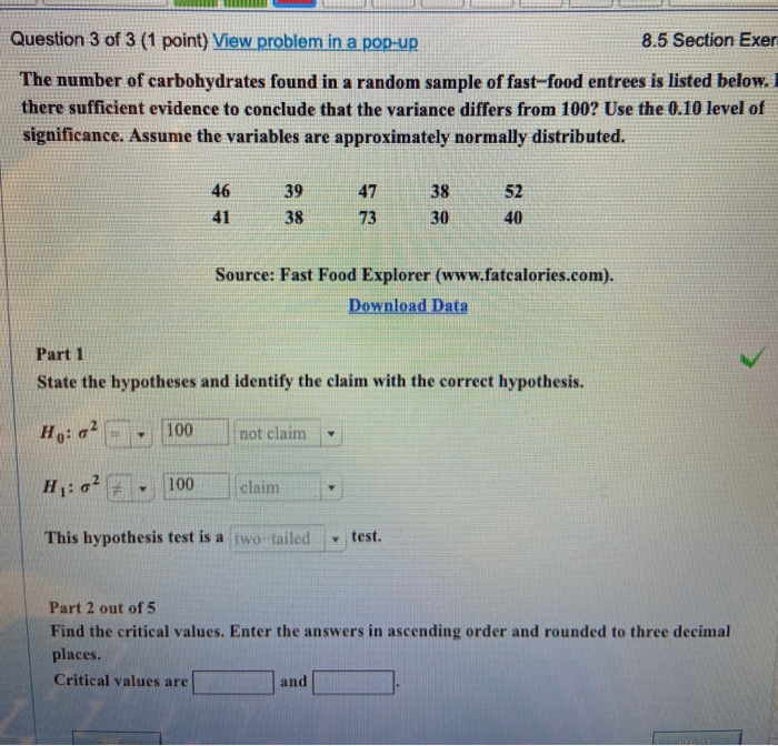 Solved Question 3 of 3 (1 point) View problem in a pop-up | Chegg.com