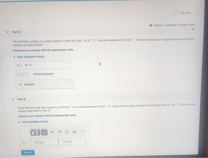 Solved 44 of 50 > Review l Constants Periodic Table Part A . | Chegg.com