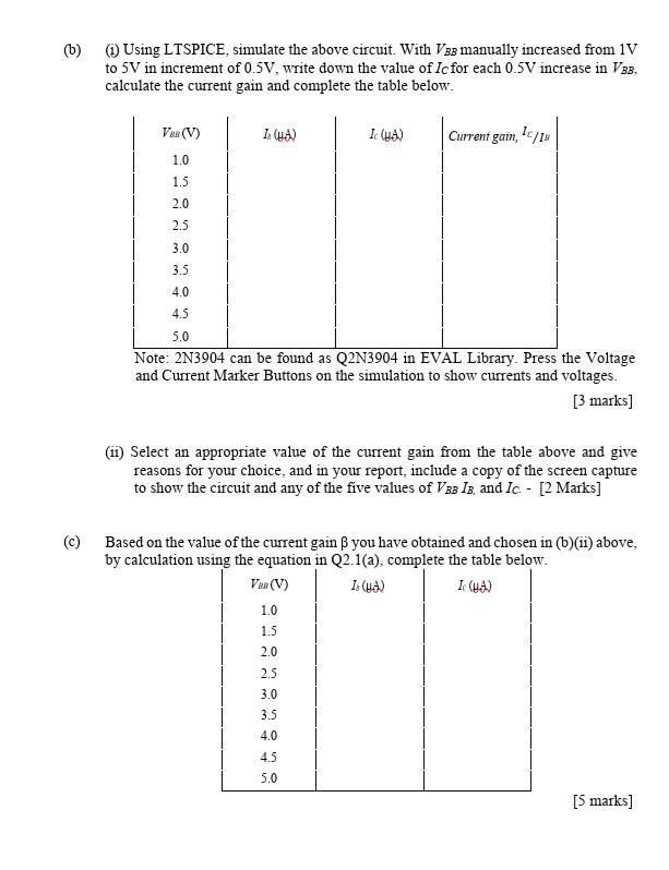 Solved Q2 .1 Estimating DC Current Gain, βDC, of 2N3904 | Chegg.com