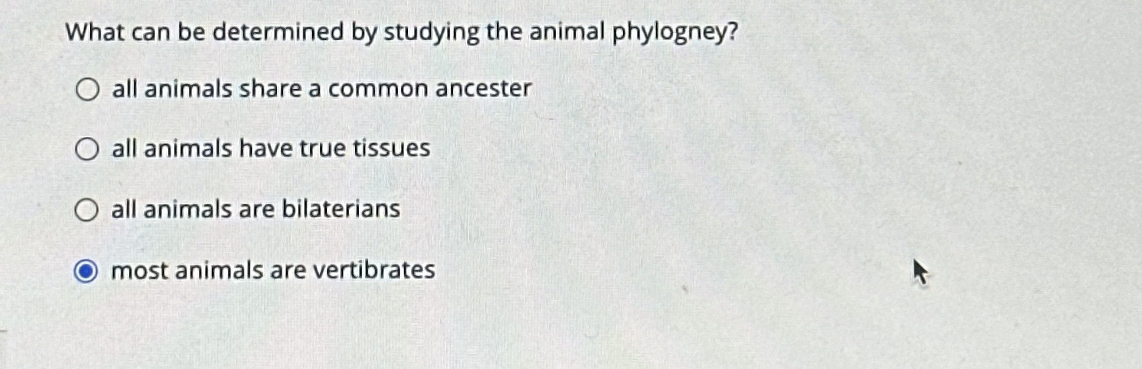 Solved What can be determined by studying the animal | Chegg.com