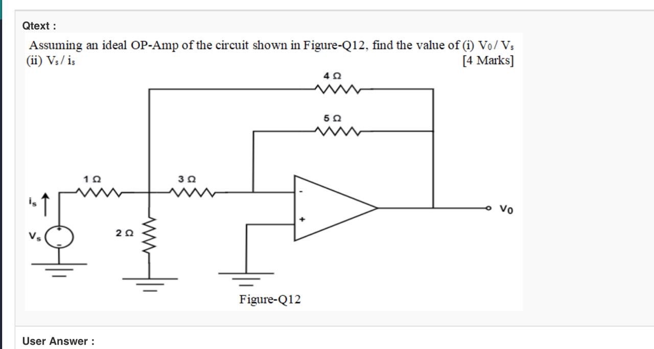 Qtext :Assuming an ideal OP-Amp of the circuit shown | Chegg.com