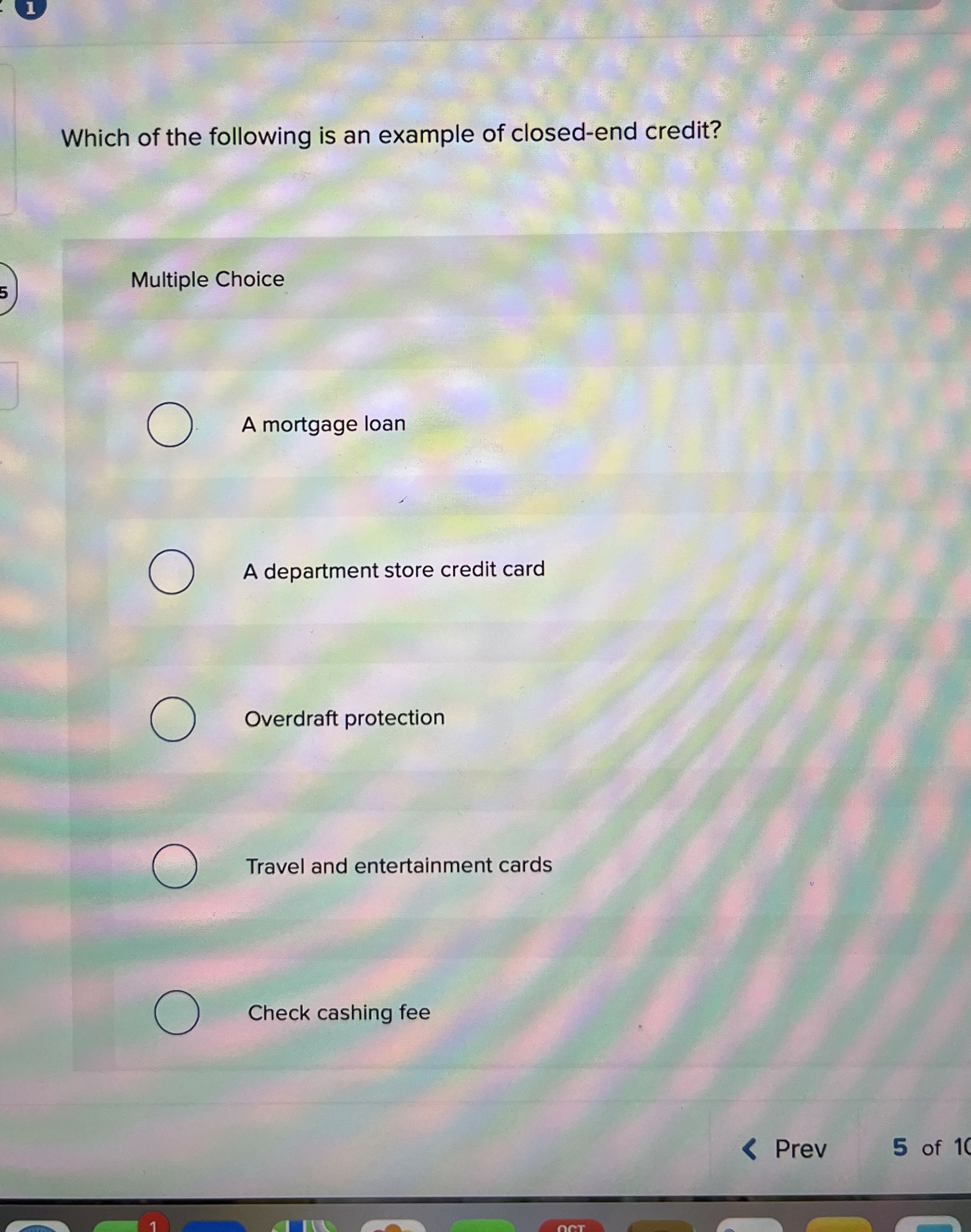 Solved Which of the following is an example of closed-end | Chegg.com