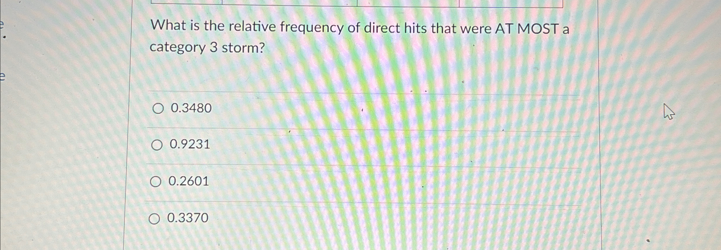 Solved What is the relative frequency of direct hits that | Chegg.com