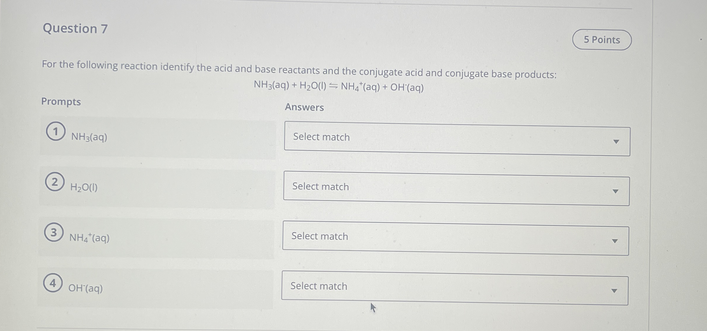 Solved Question 75 ﻿PointsFor the following reaction | Chegg.com