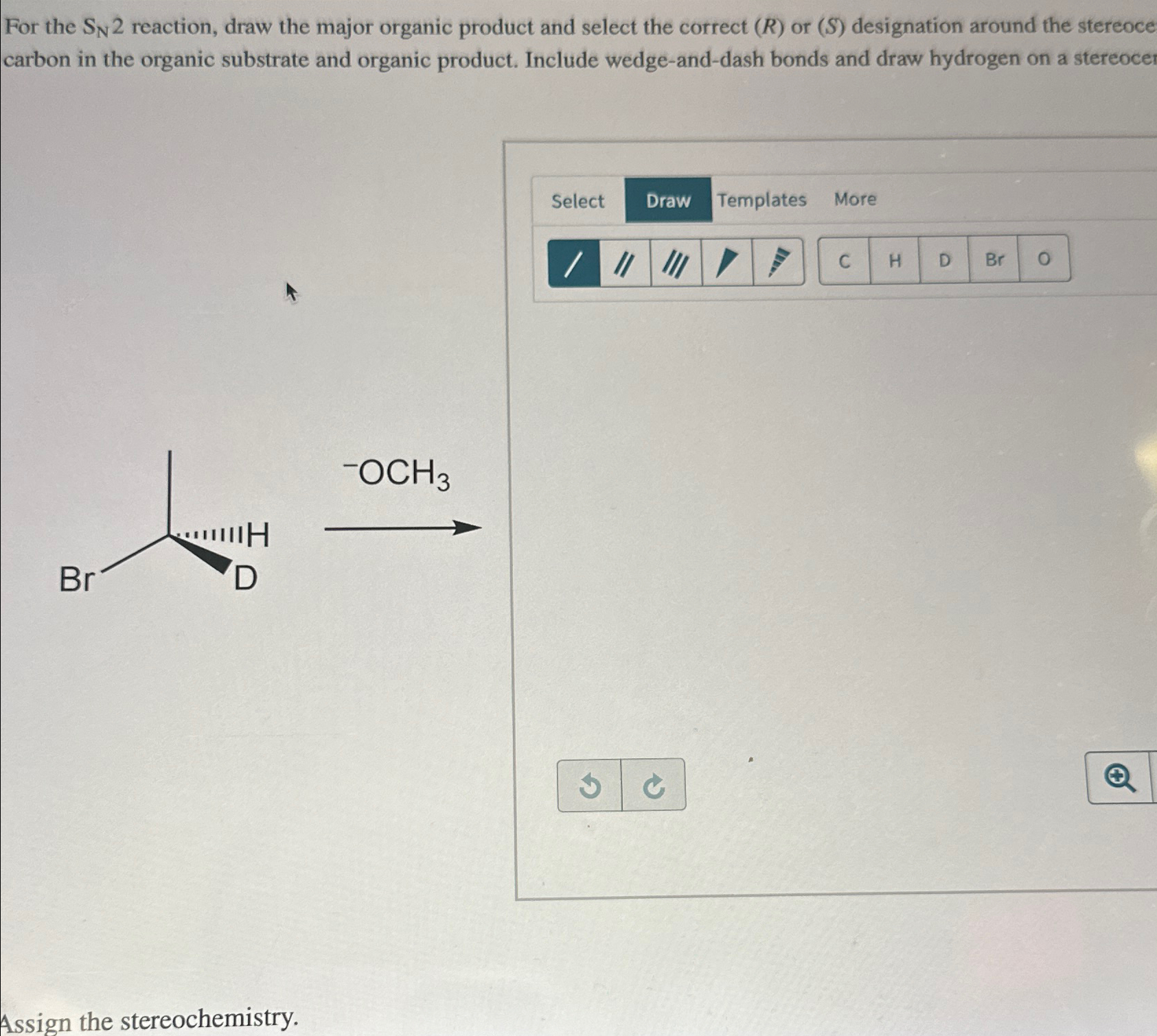 Solved For the SN2 ﻿reaction, draw the major organic product | Chegg.com