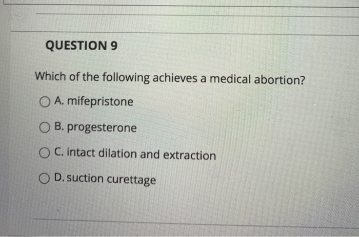Solved QUESTION 9 Which of the following achieves a medical | Chegg.com