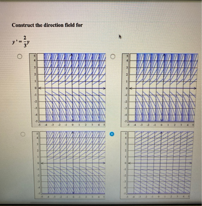 Solved Construct the direction field for 2 O | Chegg.com